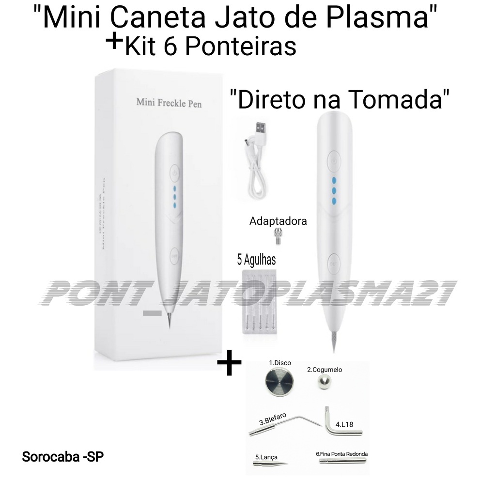 Caneta Despigmentadora Jato De Plasma ( Mini Freckle Pen ) + Kit 6 ...