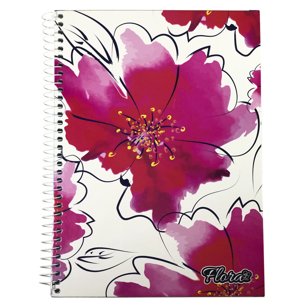 Kit 4 Cadernos Espiral Grande Flores Flora 96 Folhas Jandaia | Shopee Brasil