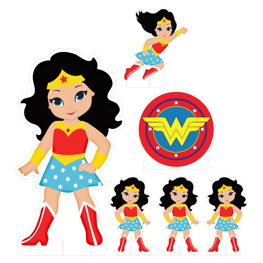 Mini Kit Display Festa Infantil Mulher Maravilha CUTE | Shopee Brasil