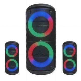 caixa de som bluetooth super led portatil KTS 1296 Riomartec PRONTA ...