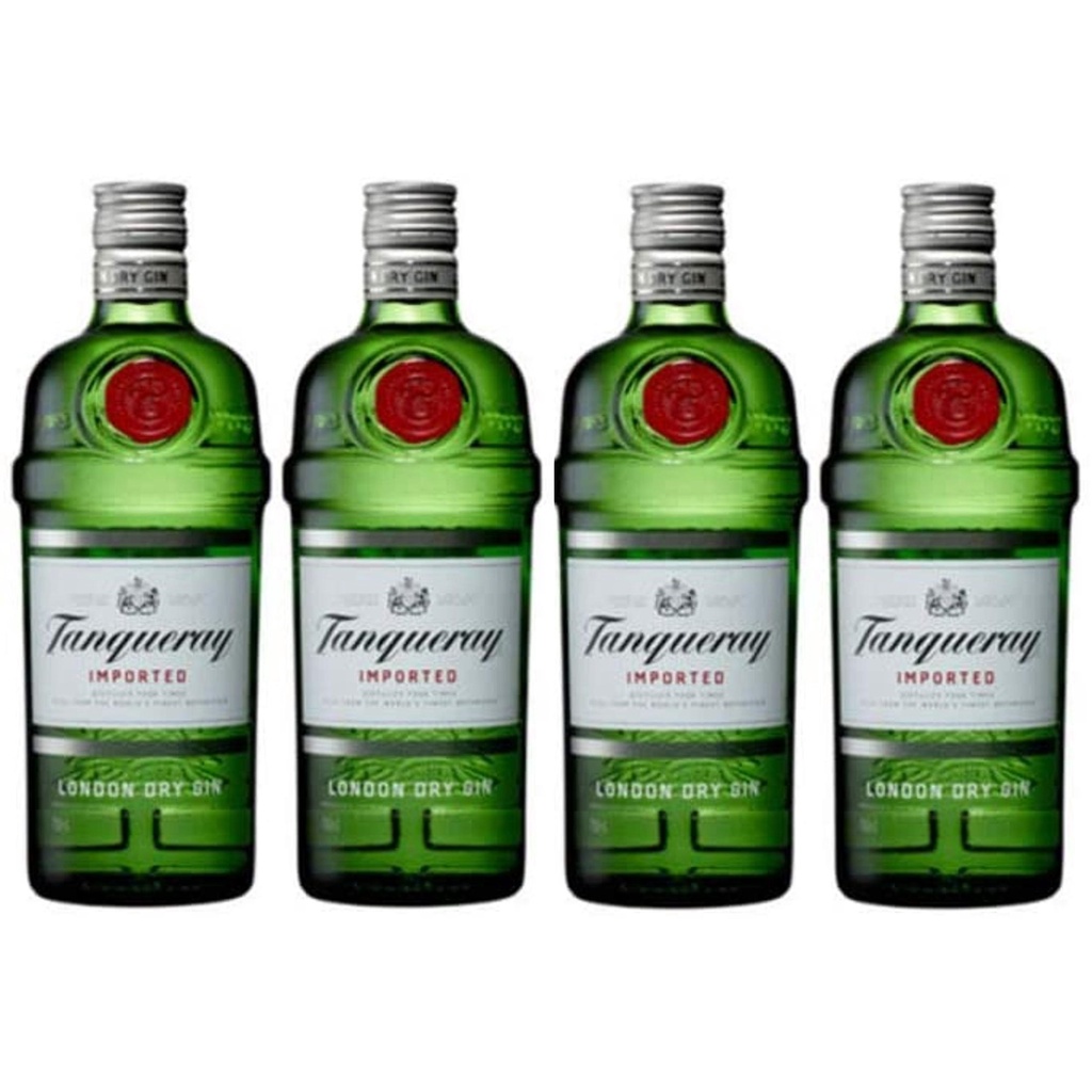 Kit com 04 Unidades de Gin Tanqueray London Dry 750ml - Original | Shopee Brasil