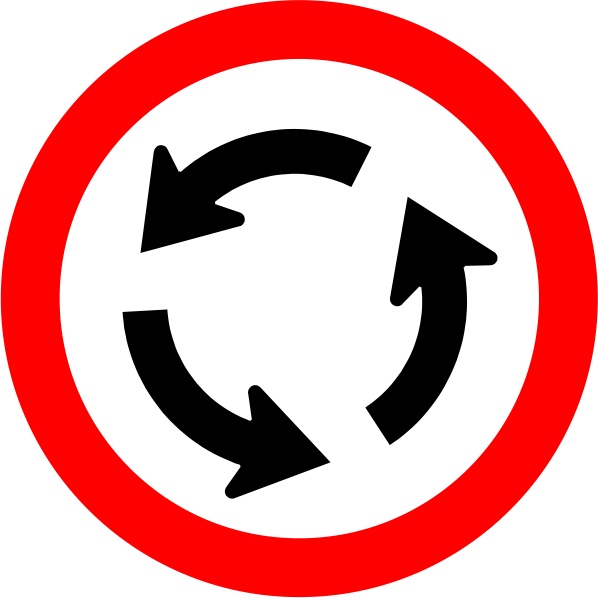 Placa de Transito 50x50cm R-33 Sentido circulação rotatoria | Shopee Brasil