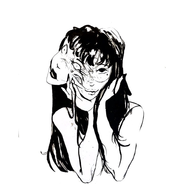 Adesivo vinilico transparente anime junji ito terror tomie | Shopee Brasil