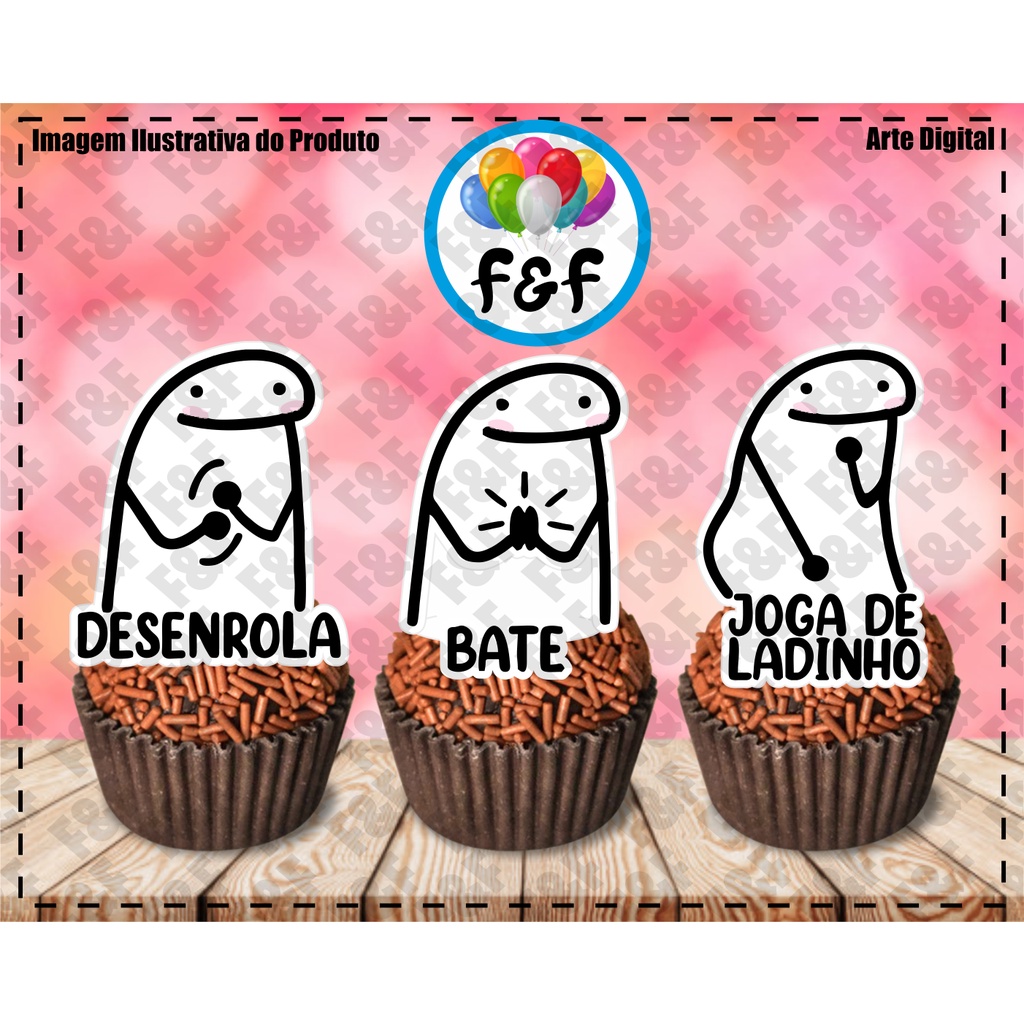 60 Toppers Tags Para Docinhos Doces Flork Meme Mod.02 | Shopee Brasil
