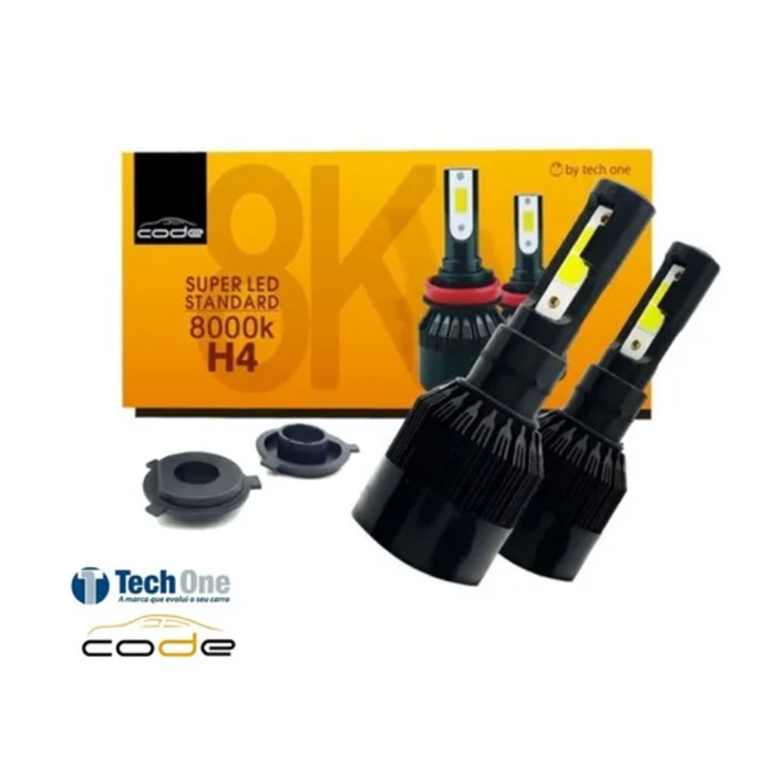 Ultra Led Code Tech One Com Cooler H7 8000k 7800 Lumens | Shopee Brasil