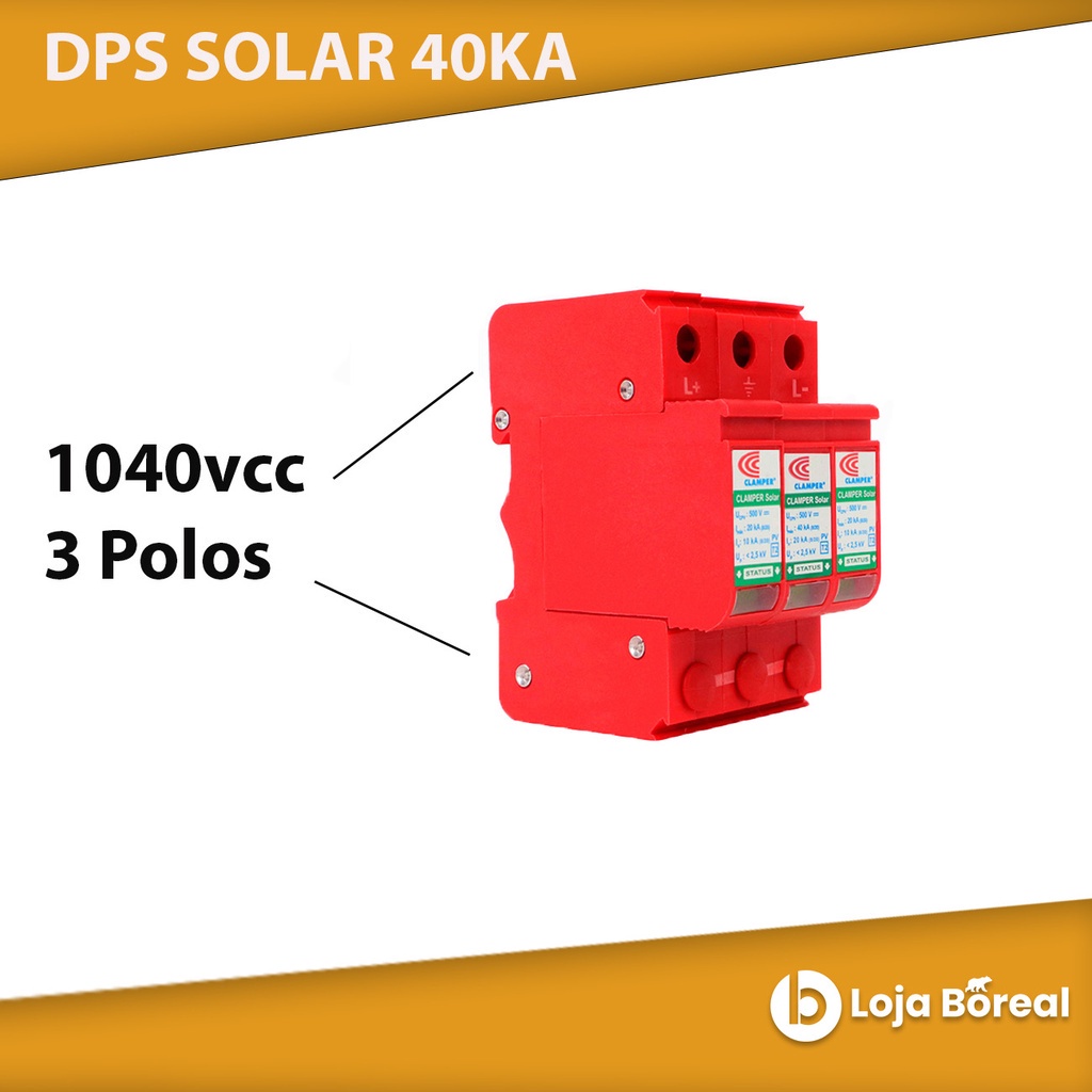 Protetor Surto Dps Solar Clamper Anti Raio 40Ka 3 Polos | Shopee Brasil