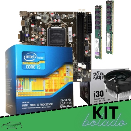 Kit Upgrade Bolado (Intel Core I5, 8gb de ram, placa mãe H61 e ssd de ...