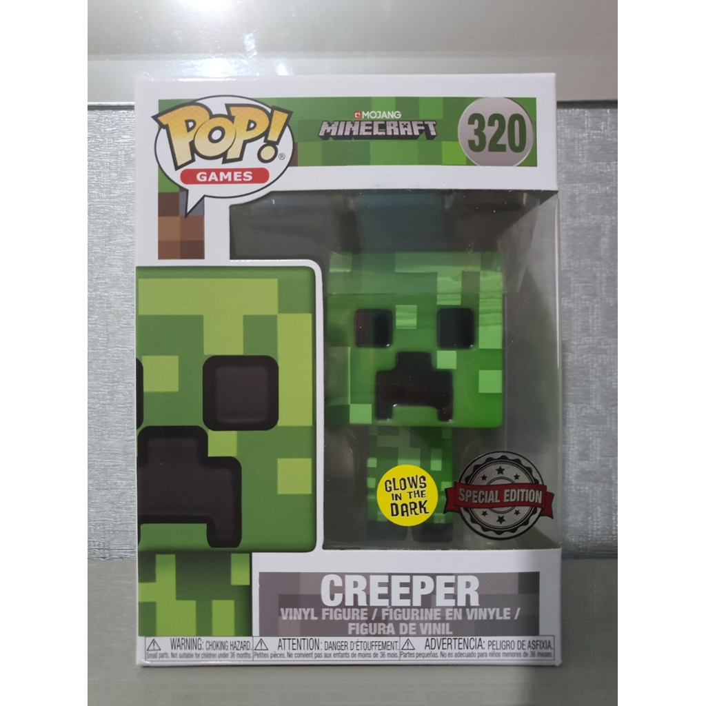 Funko Pop Creeper Special Edition (Glow in the Dark) #320 - Minecraft ...
