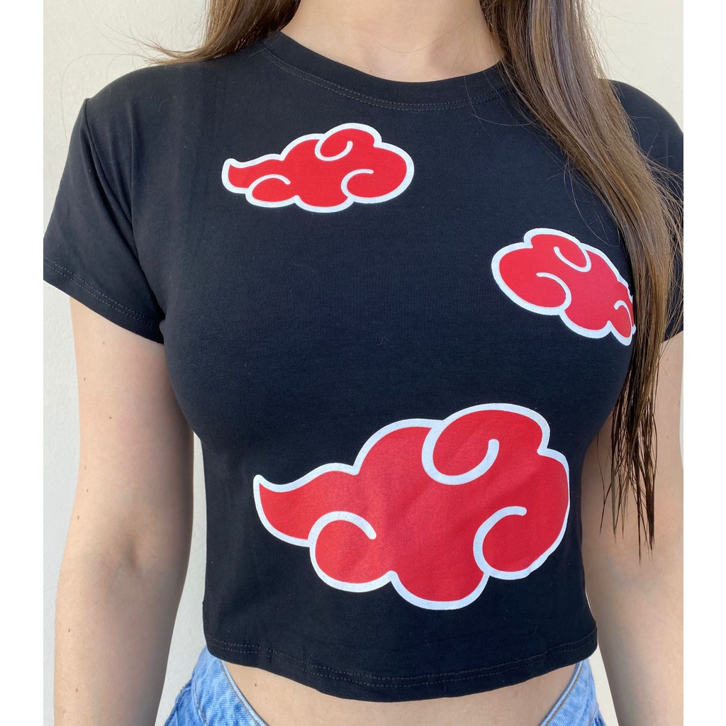 Camiseta Cropped Sakura Naruto Uzumaki Akatsuki Shippuden Geek Anime ...