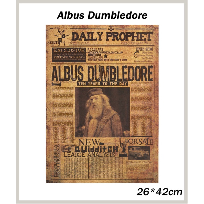 Harry Potter " Albus Dumbledore " poster Kraft Paper Wallpaper wall ...