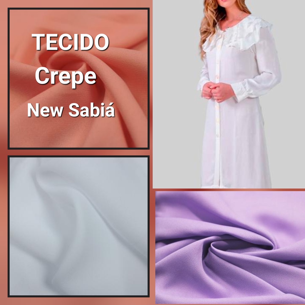 Tecido Crepe New Sabia (georgete) 1 metro | Shopee Brasil