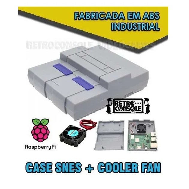 Case Snes Super Nes Abs Raspberry Pi3 | Shopee Brasil