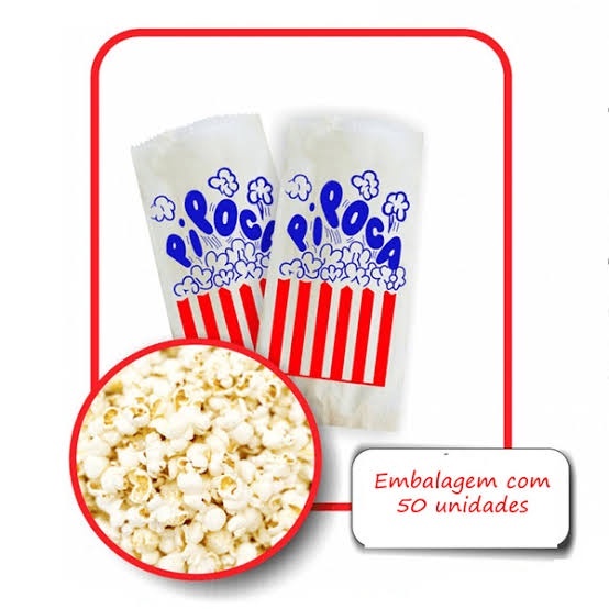 Saco Pipoca Papel c/50und | Shopee Brasil