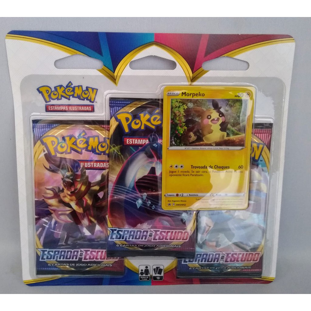 Pokemon - Triple Pack Morpeko Espada e Escudo | Shopee Brasil