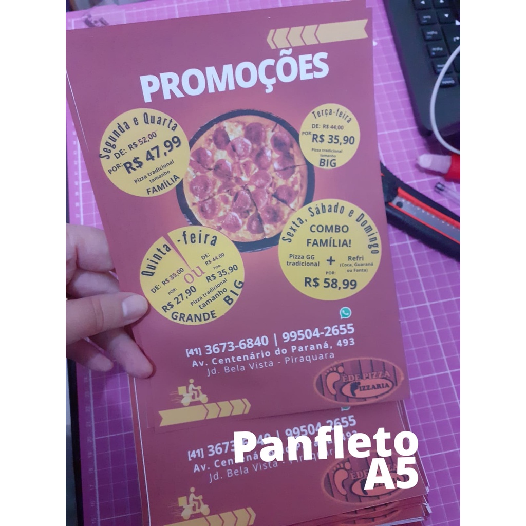 Panfleto tamanho 10x15 com arte inclusa | Shopee Brasil