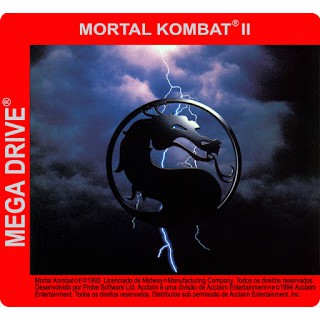 LABEL ETIQUETA ADESIVA MORTAL KOMBAT 2 PARA CARTUCHO DE MEGA DRIVE SEGA ...