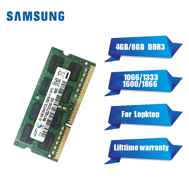 Samsung 4GB/8GB DDR3/DDR3L Memória Para Notebook RAM SODIMM 1066/133 ...