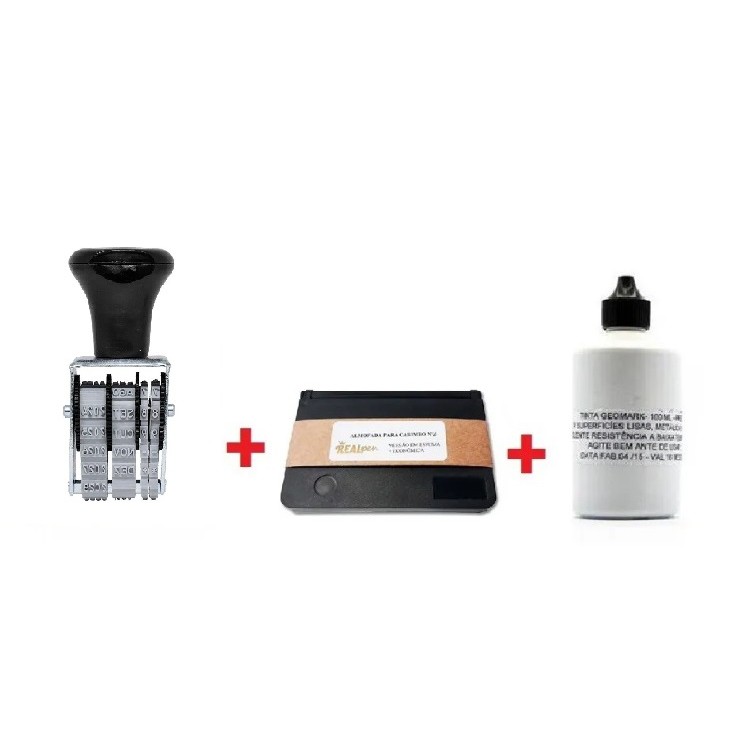 Carimbo Datador Manual 3MM Data Kanji | Shopee Brasil