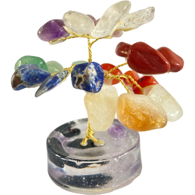 Árvore sete chakras, pedras naturais em quartzoso. | Shopee Brasil