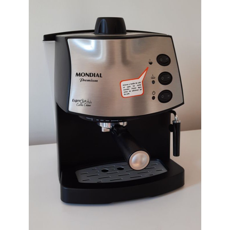 Cafeteira Expresso Mondial Coffee Cream Premium C-08 Preto/Prata -15 ...