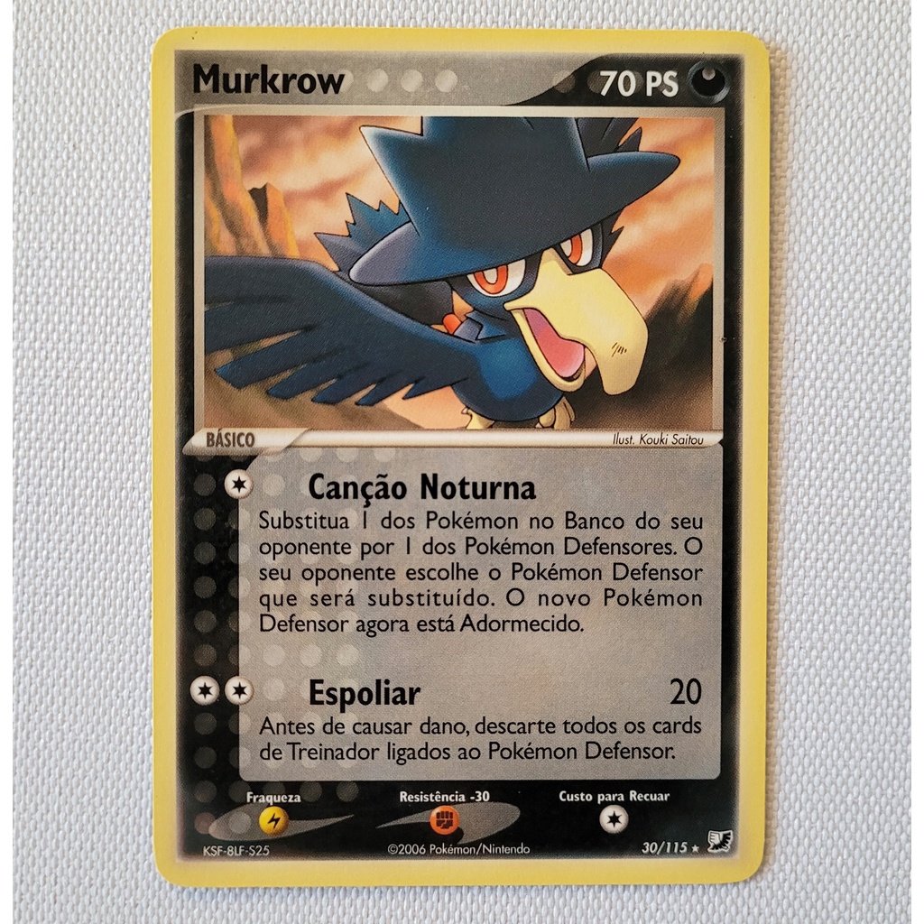 Carta Antiga Pokemon Murkrow 30/115 Rare Ex Unseen Forces Original Card ...