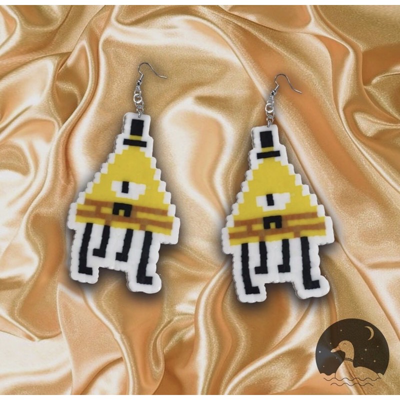 Brinco Bill Cipher Gravity Falls Disney Hama Beads | Shopee Brasil
