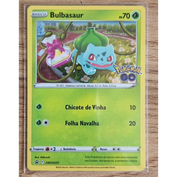 Carta Pokemon Bulbasaur Promo Go | Shopee Brasil
