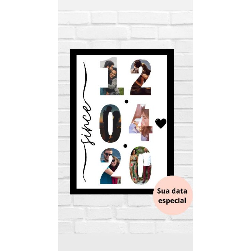 Quadro Data com Fotos | Shopee Brasil