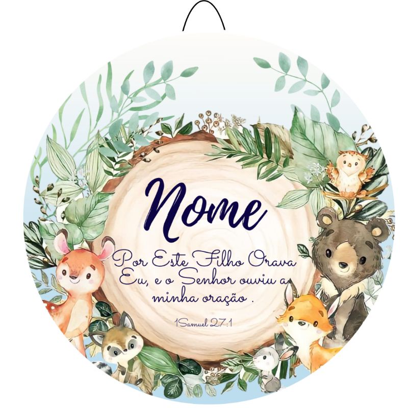 Placa Plaquinha Enfeite porta Maternidade Bichos Animais Floresta | Shopee Brasil