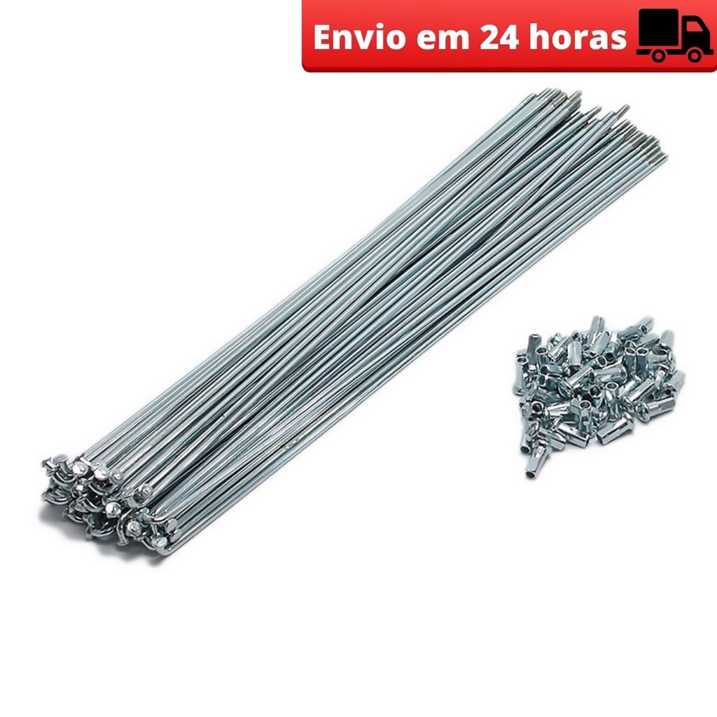 Raio Duplo Grosso Cromado 255mm,263mm,275mm (Serve em Aro 26 Aero) | Shopee Brasil