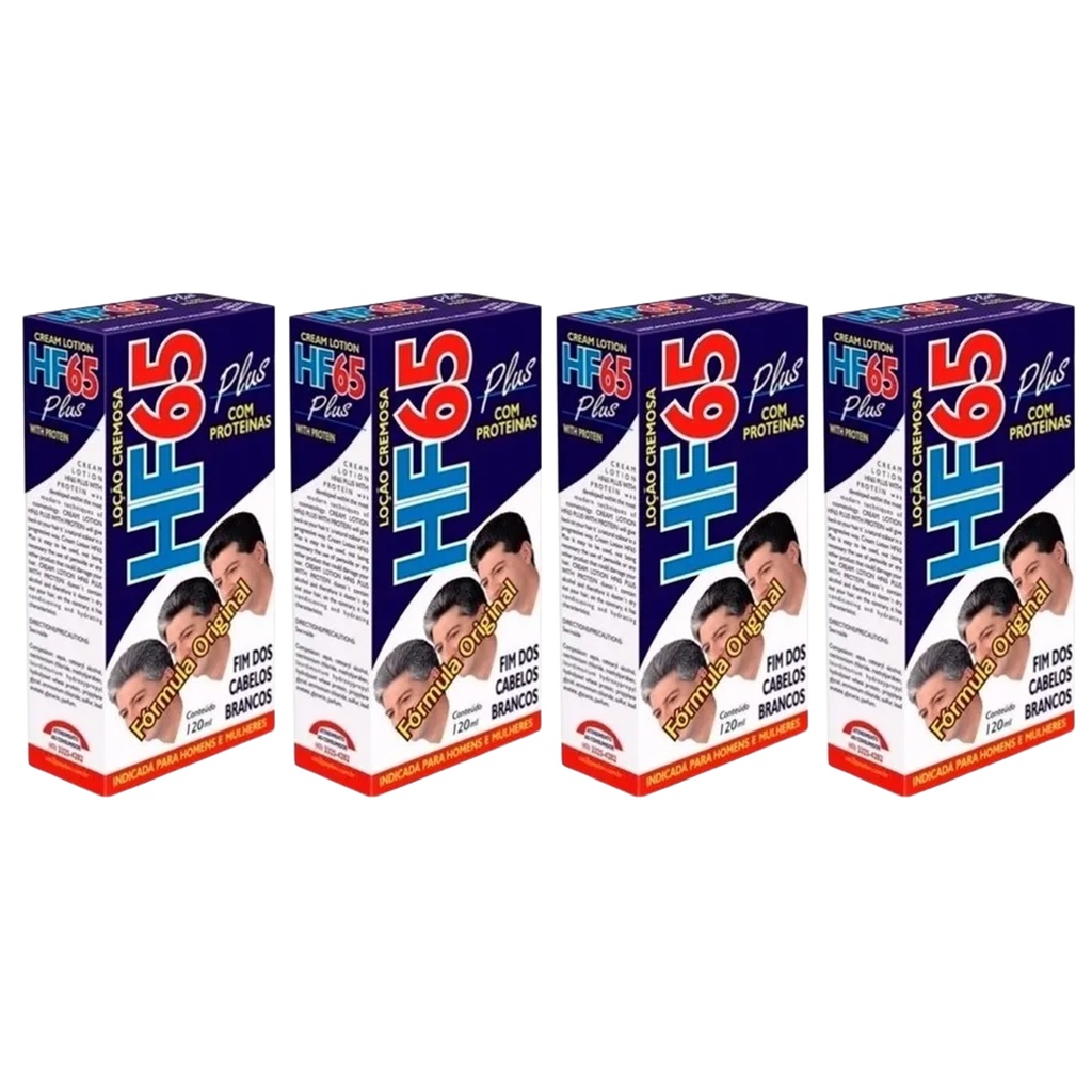 Kit 04 UN - HF65 Loção Restauradora Cremosa Plus Original 120ml ...