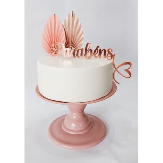 Topo de Bolo Folhas Plissadas Leque (Luxo, Feminino) | Shopee Brasil