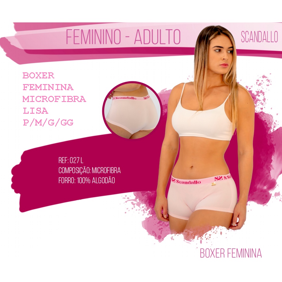Kit 5 Calcinhas Box Estampada Feminina Microfibra Adulto | Cueca Box Boxer Feminina | Shopee Brasil