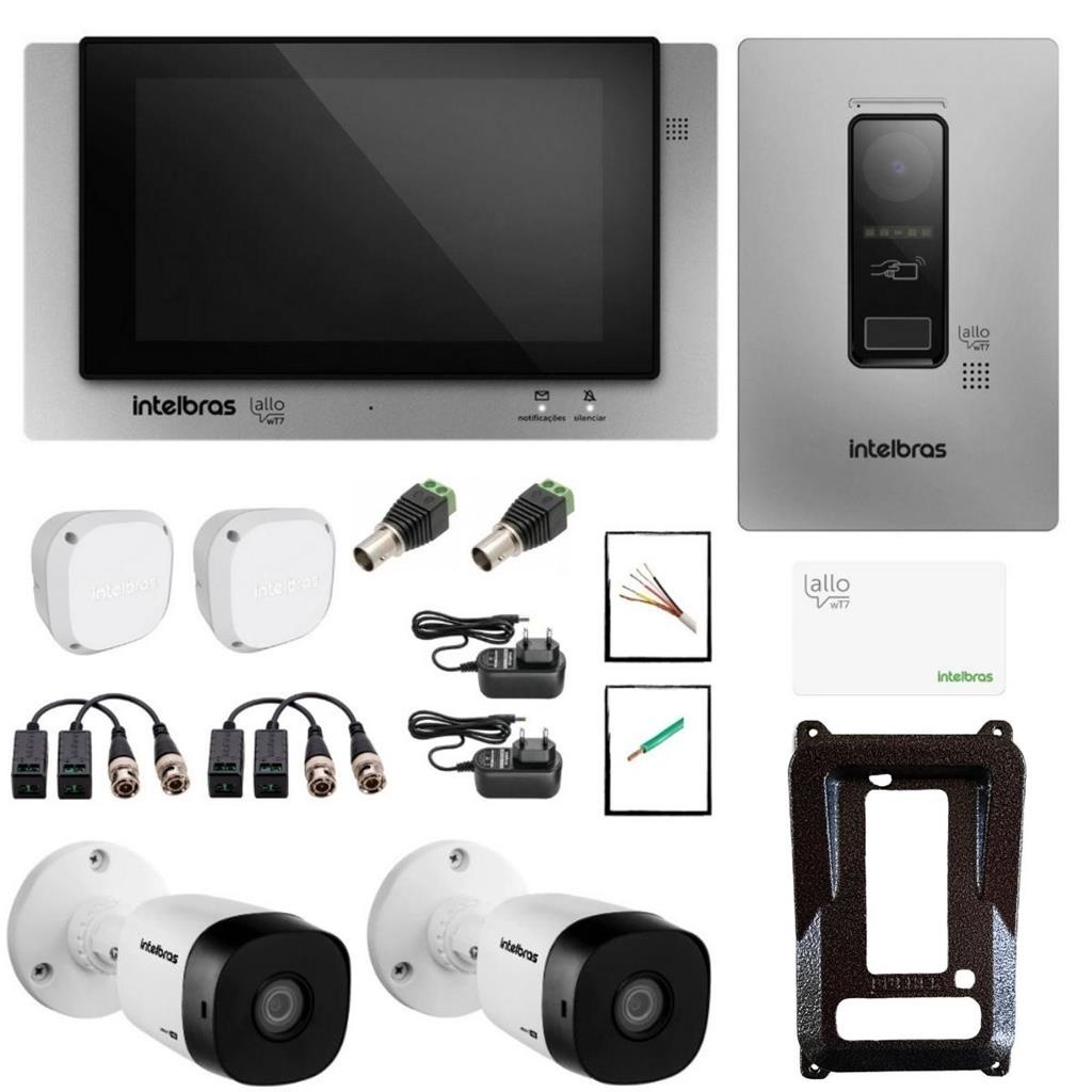 Kit Interfone Video Porteiro Com 2 Camera Extra e Protetor | Shopee Brasil