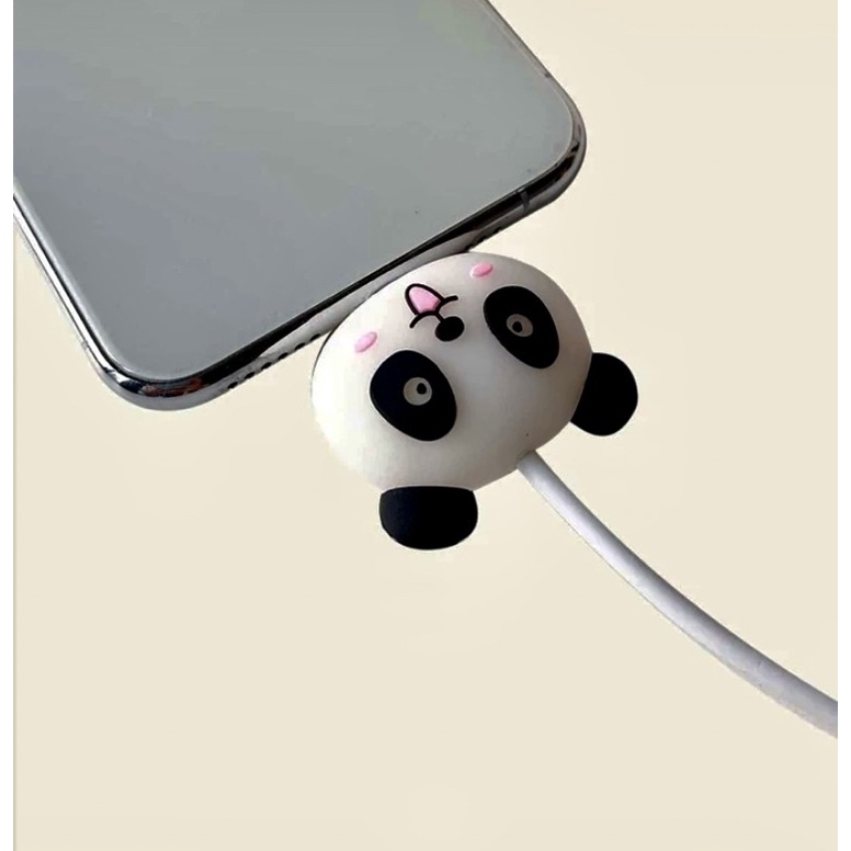 Protetor para cabo de carregador de celular - panda fofo | Shopee Brasil