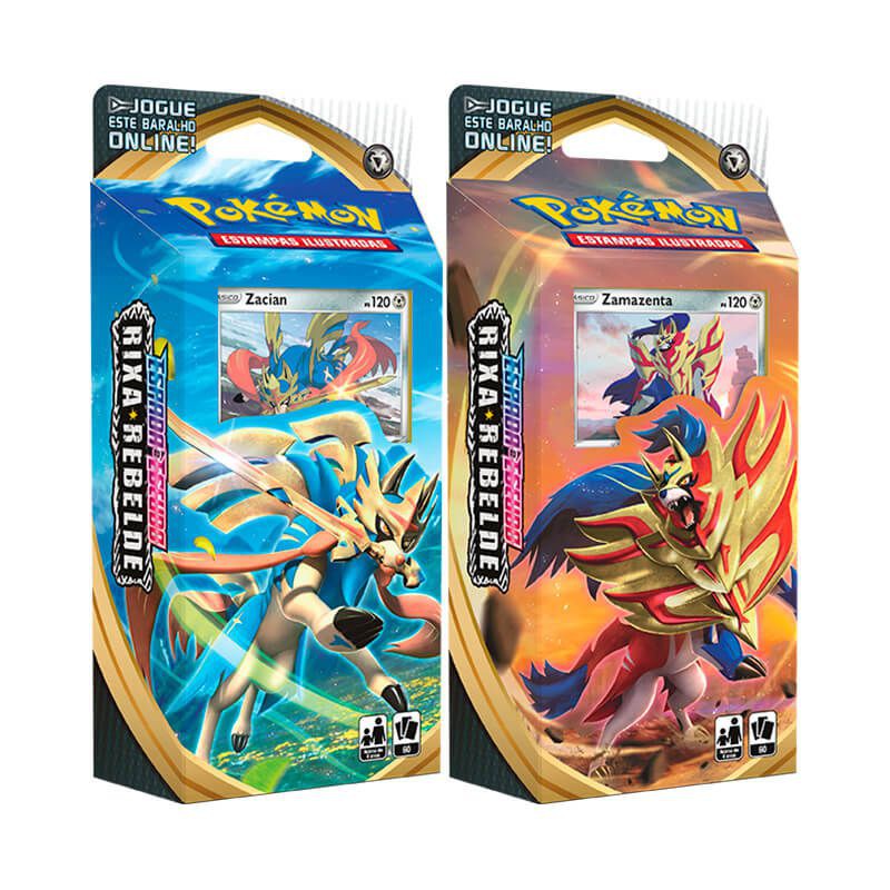 Kit Decks Pokemon Zamazenta E Zacian Espada E Escudo 2 Rixa Rebelde