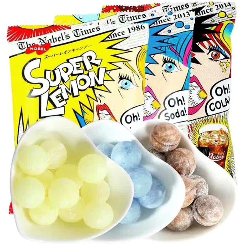 Pacote Bala Azeda e Ácida: Super Lemon, Super Soda ou Super Cola - Importada Japão - Nobel ...