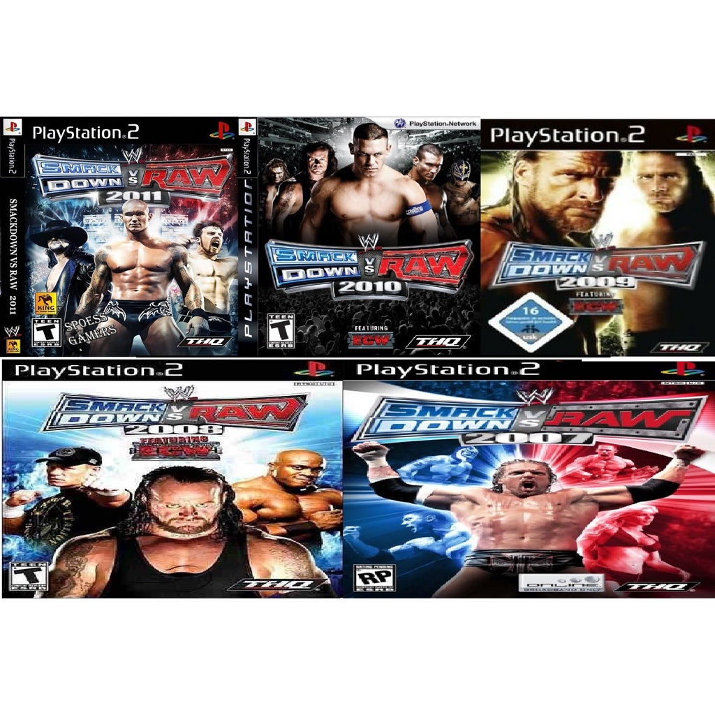 5 JOGOS PS2 WWE COLEÇÃO PS | Shopee Brasil