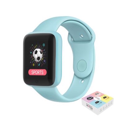 Smartwatch Macaron Inteligente Pro D20 Foto Na Tela Color Azul Claro ...