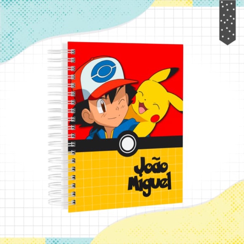 Capa adesivo para caderno Pokémon personalizada | Shopee Brasil