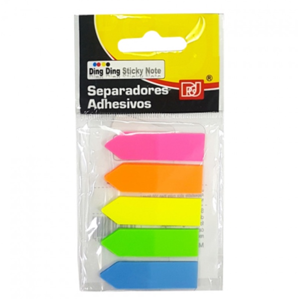 5 Marcadores Adesivos Seta 125 Post-it Fichário Coloridos Lembrete ...