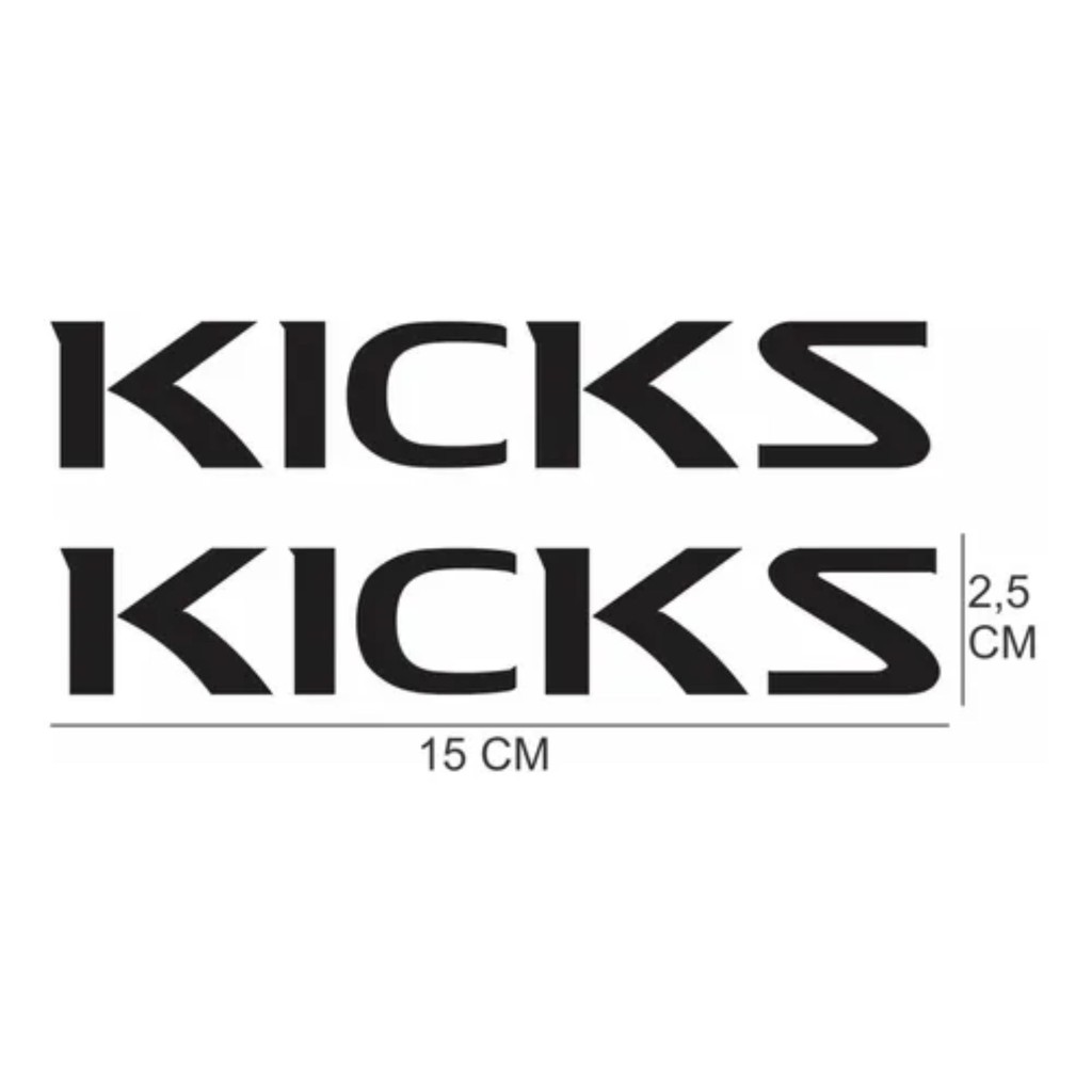 PAR DE ADESIVO EMBLEMA NISSAN KICKS | Shopee Brasil