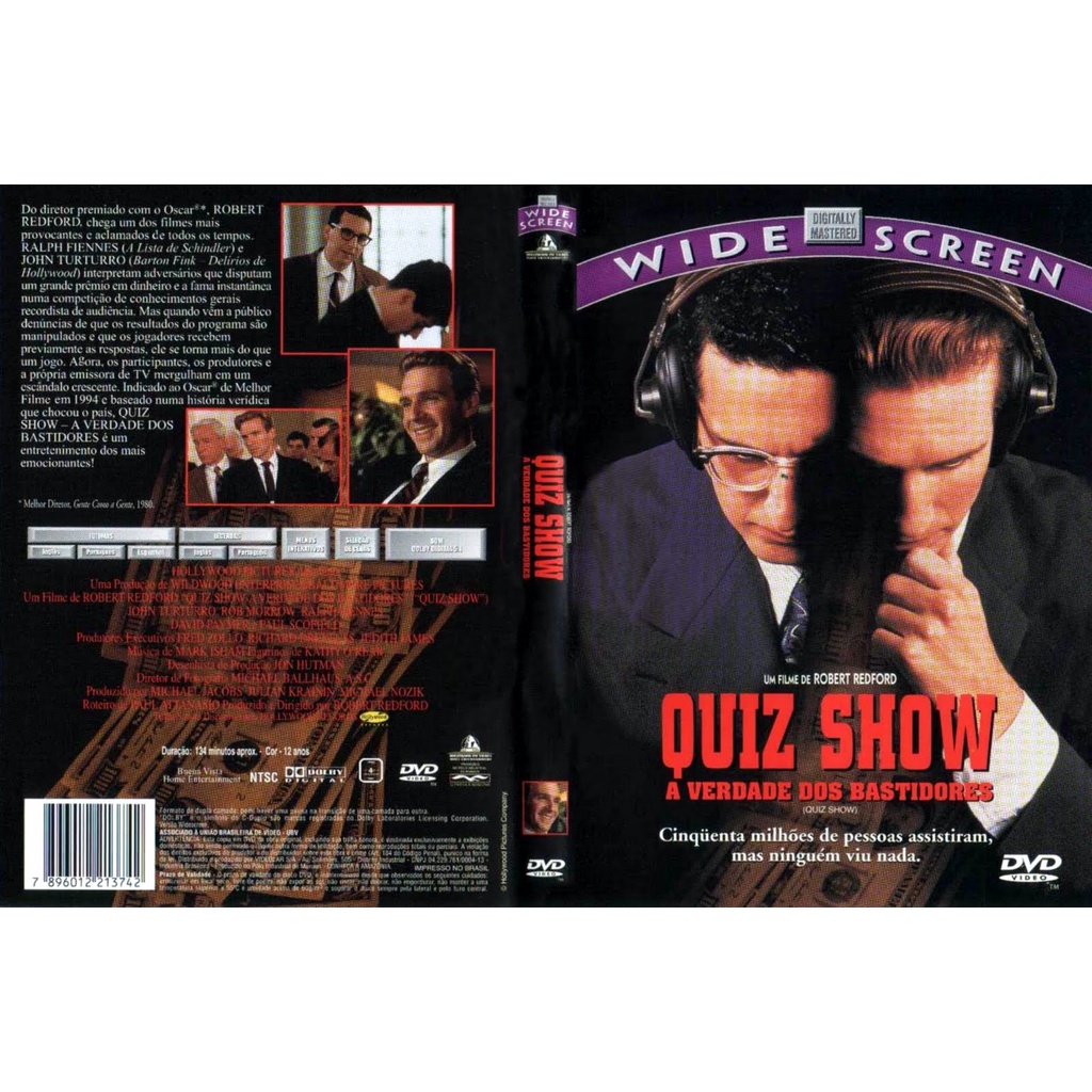 quiz show a verdade dos bastidores dvd original lacrado | Shopee Brasil
