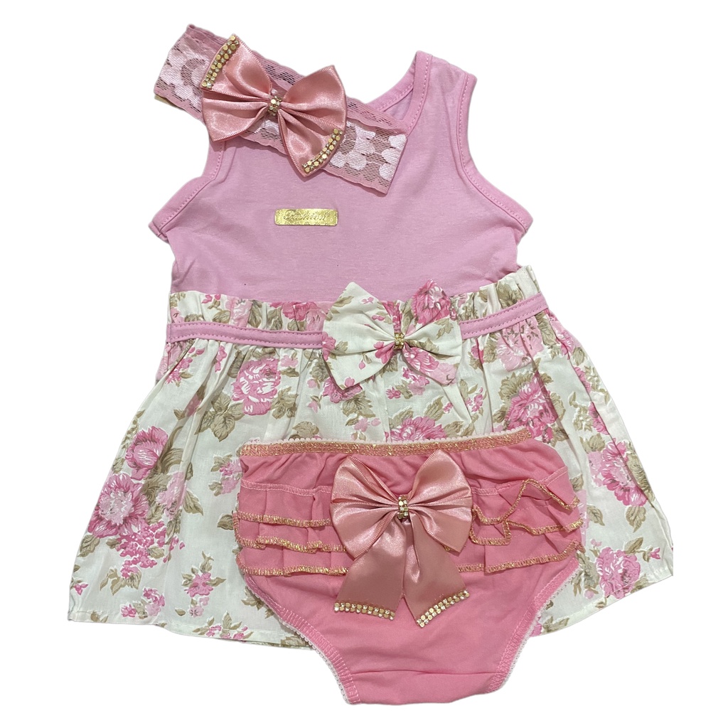 Kit vestido com calcinha bumbum de rica mais faixa | Shopee Brasil