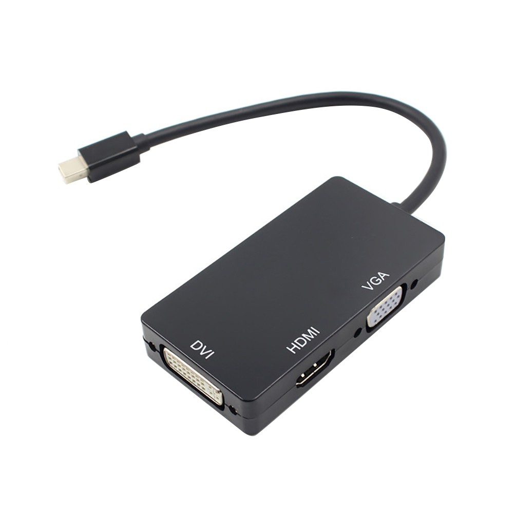 Cabo Adaptador 3 Em 1 Mini Display Porta DP Para HDMI VGA DVI MacBook ...