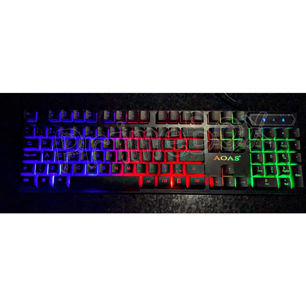 Teclado Gamer Led RGB com fio USB Semi-Mecânico | Shopee Brasil