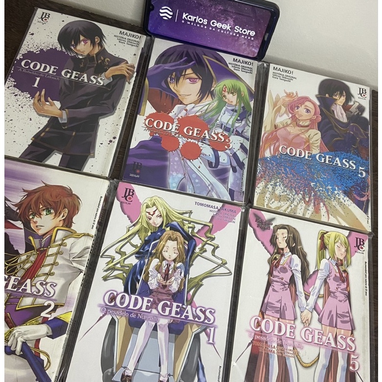 KIT MANGÁS CODE GEASS DA JBC (Coleção contendo esses 6 volumes avulsos ...