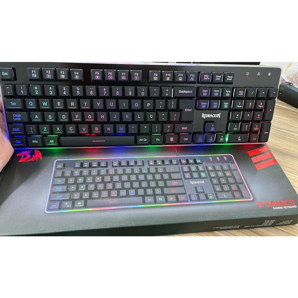 Teclado Redragon Membrana Dyaus 2 RGB (Refurbished) | Shopee Brasil