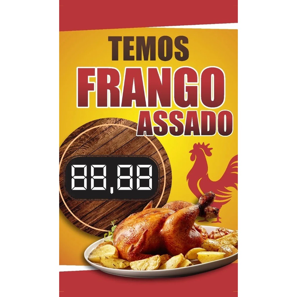 Banner Frango Assado - ESCOLHA O TAMANHO - Lona | Shopee Brasil