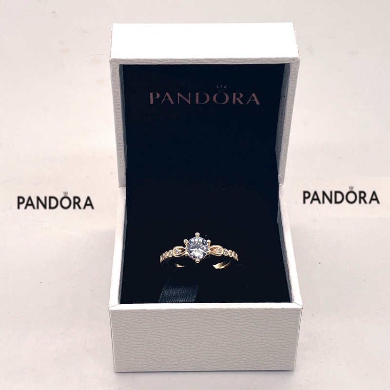 Anel Promessa Pandora 925 Eternidade Mulher Prata De Noivado 14K Ouro Zircônia Cúbica Diamante ...
